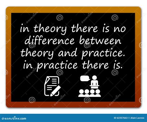 Theory And Practice Stock Illustration Illustration Of College 62357663