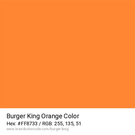 Burger King Brand Color Codes