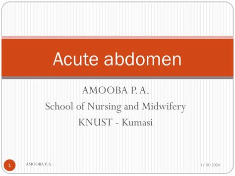 Acute Abdomenpdf Lecture Notes Surgical Nursing Pdf