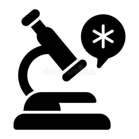 Lab Testing Trendy Icon Microscope Laboratory Equipment Vector Stock