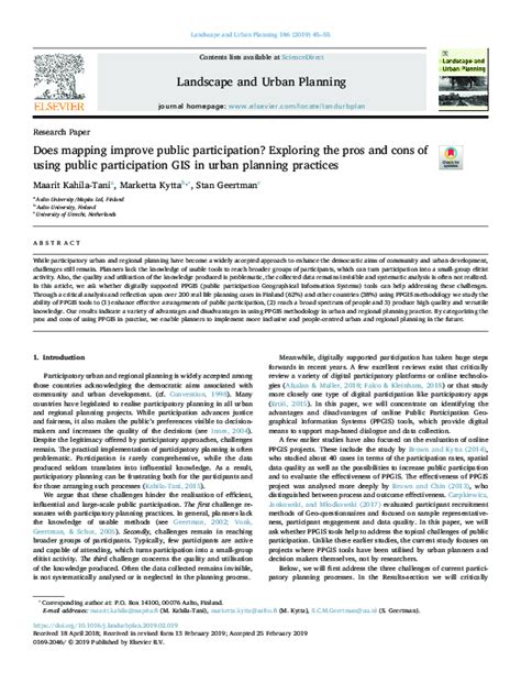 Pdf Does Mapping Improve Public Participation Exploring The Pros And Cons Of Using Public