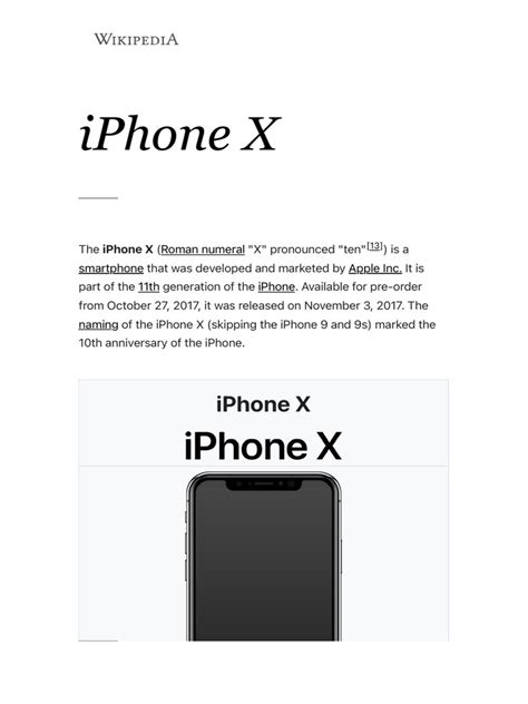 Iphone X Wikipedia 2 Pdf I Phone Ios Iphone X Wikipedia 2 Pdf I Phone Ios