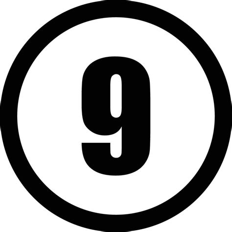 Number 9 Icon