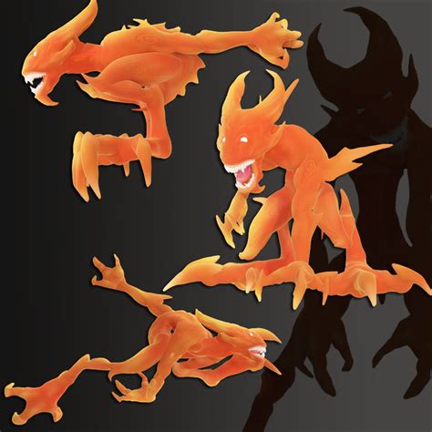 Fire Sprite Demon Fire Rigged For Poser And Daz3d 3d Model Rigged