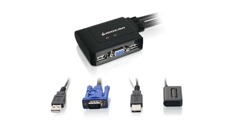 GetUSCart IOGEAR Port USB VGA Cabled KVM Switch X Remote Button Switch Plug N