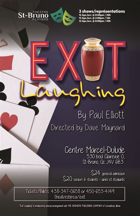 Theatre St Bruno Players Presents Exit Laughing By Paul Elliott Globalnews Events