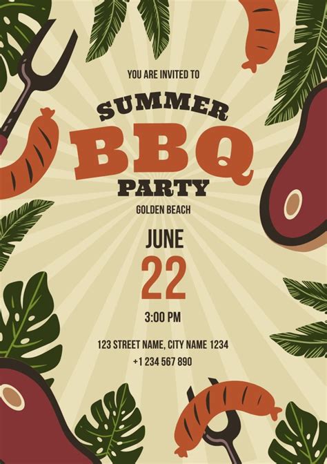 Free Printable Customizable Bbq Invitation Templates 53 Off