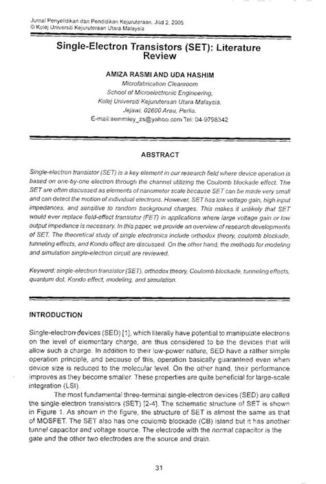 Pdf Single Electron Transistor Dokumen Tips