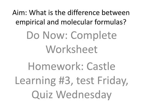 PPT Aim What Is The Difference Between Empirical And Molecular Formulas PowerPoint