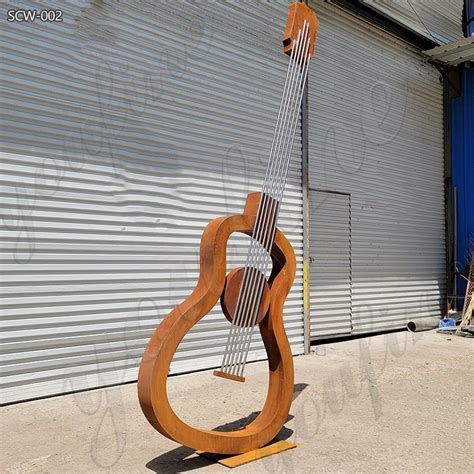 Modern Metal Guitar Sculpture For Garden Youfine Sculpture