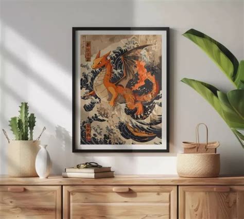 Chartizartd Japanese Style Art Print Legendarty Pokemon Anime Artwork