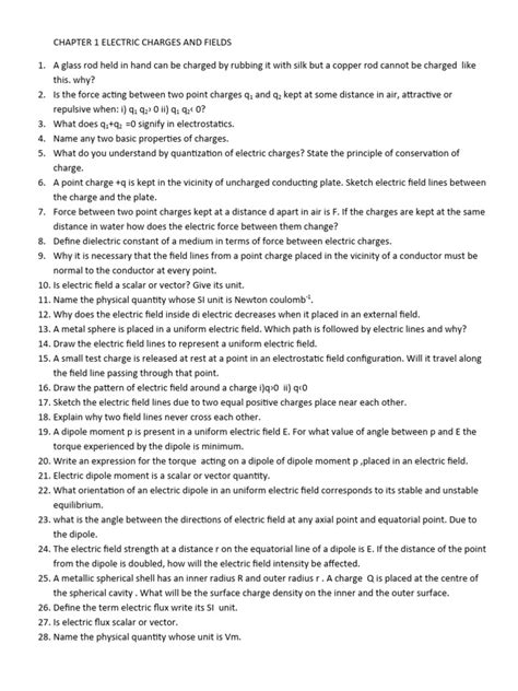 chapter 1 practice questions pdf electric field electric charge