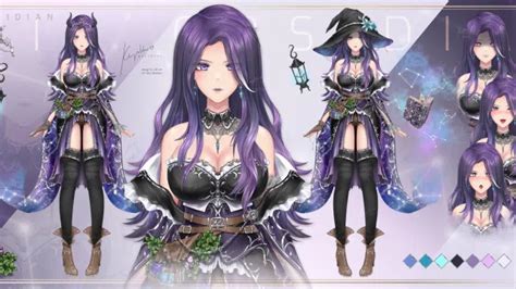 Skia Obsidian Vtuber Design And Live2d Model Art Vgen