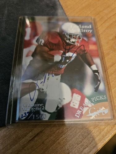 1996 Genuine Autograph Football Leeland Mcelroy Autograph 1239 1500 Ebay
