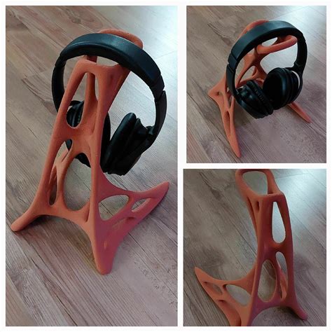 Stl File Headphone Stand Organic Model 2 Wood Like Surface 🎧 ・3d