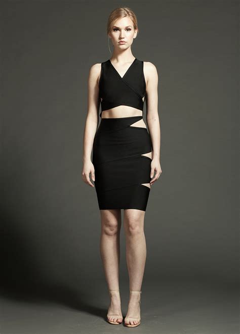 Miami Womens Bandage Cut Out Dress