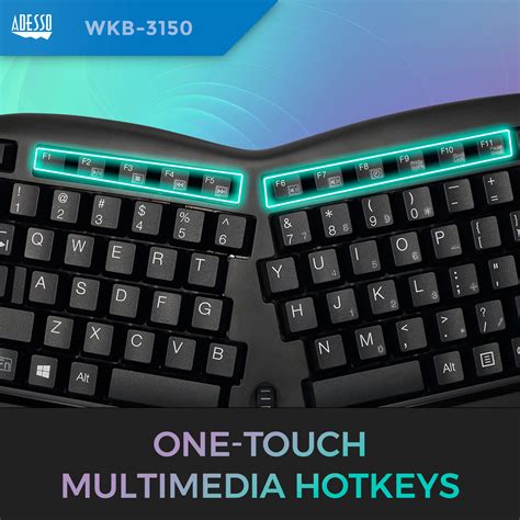Wireless Ergonomic Mini Trackball Keyboard By Adesso Ergocanada