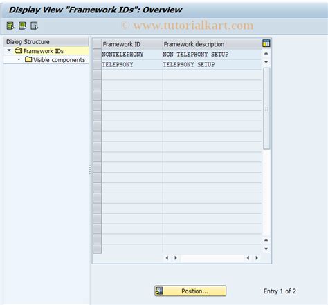 CICE SAP Tcode Assignment Of Visible Components