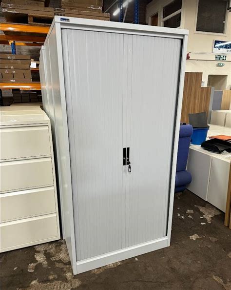 Tall Silverline Tambour Cupboards New And Used Office Furniture