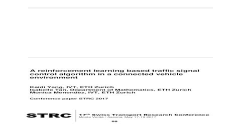 pdf a reinforcement learning based traffic signal control · a
