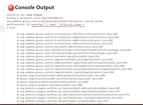 How To Extract Error In Console Output Of Jenkins Stack Overflow