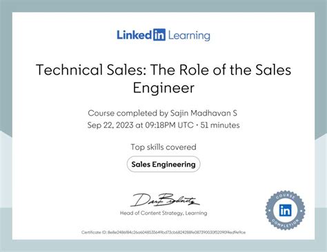 Sajin Madhavan S On Linkedin Certificate Of Completion