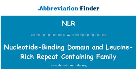 Nlr 代表 核苷酸结合域和富含亮氨酸重复包含家庭 Nucleotide Binding Domain And Leucine Rich