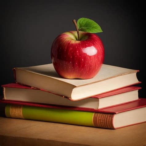Premium AI Image | apple on book