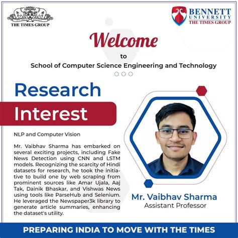 Scsetbennett Bennettuniversity Facultyatbu Welcometotheteam Welcomeonboard School Of Cset