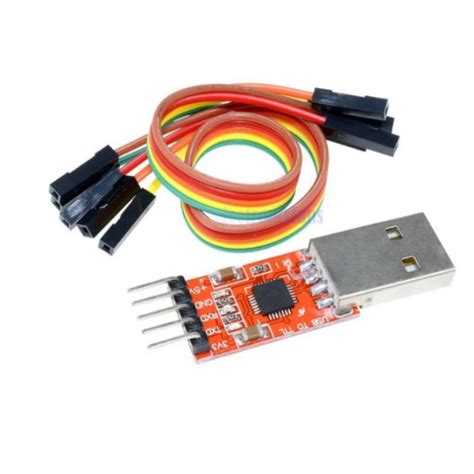Jual USB To TTL Serial Converter USB Chip CP2102 4 Kabel Jumper Female Shopee Indonesia