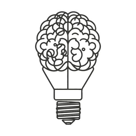 Light Bulb With Brain Icon Vector Illustration 39242064 Vector Art At Vecteezy