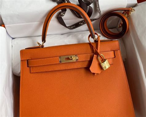 Hermès Kelly 35 Feu Epsom Ghw Pre Love Bags