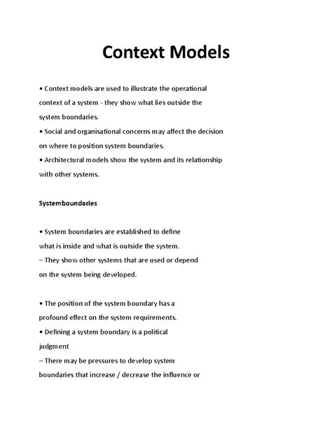 Context Models Context Models Context Models Are Used To Illustrate