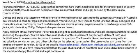 Solved Word Count 2000 Excluding The Reference List