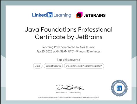 java jetbrains programming certification javadeveloper… alok kumar