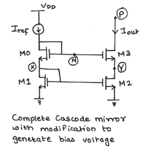 Circuit Design Cascode Current Mirror Transistor Biasing Electrical