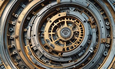 Complex Metallic Structure With Interlocking Gears And Metallic Rings