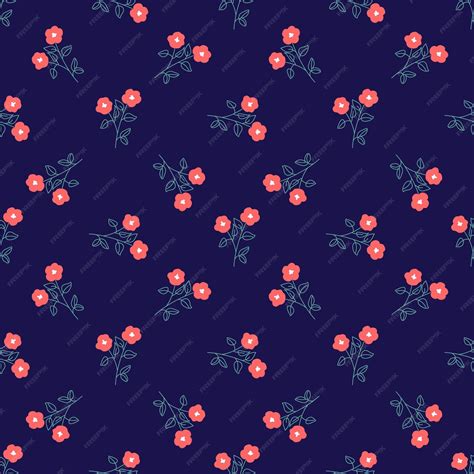 Premium Vector Vector Seamless Ditsy Floral Pattern Background