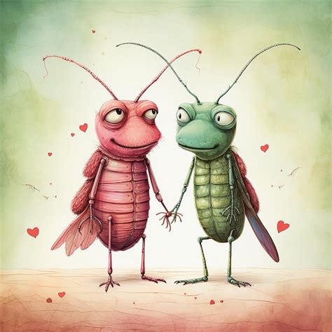 Cockroach Love Generate Ai Premium Ai Generated Image