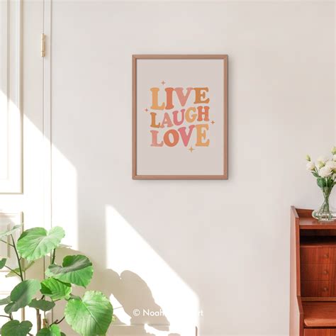 Live Laugh Love Printables Home Decor Wall Art Inspirational Quotes