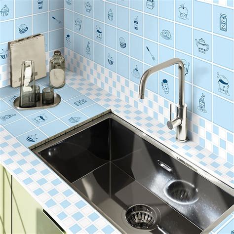 Modern Backsplash Wall Tile Pvc Self Adhesive Wallpaper For Kitchen Backsplash Clearhalo