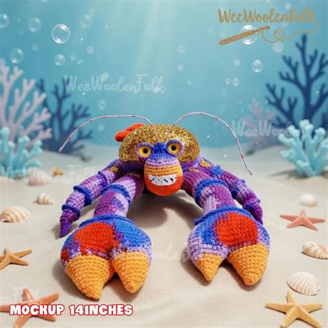 Handmade Tamatoa Crochet Doll Tamatoa Plush Toys Tamatoa Stuffed Doll