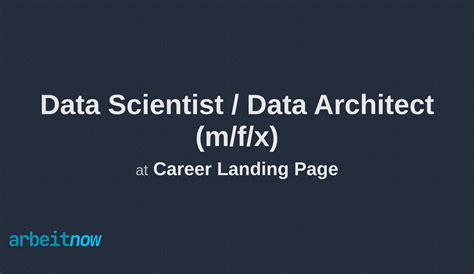 Data Scientist Data Architect Mfx Job At Career Landing Page