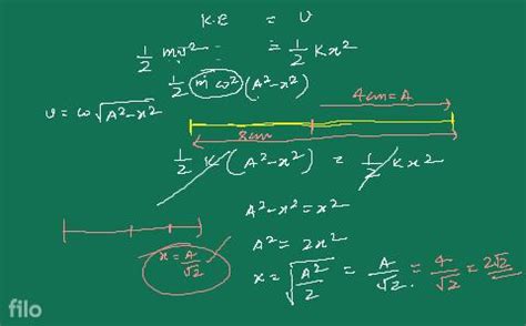 A Particle Executes SHM On A Line Cm Long Its KE And P Will Be Equal