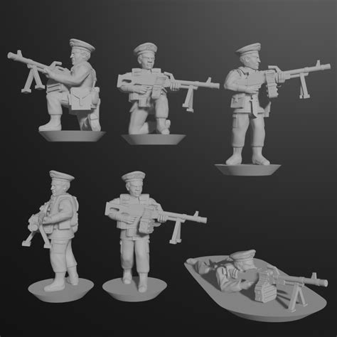 10 And 15mm Soviet Vdv Infantry With Pkms 12 Models Turner Miniatures