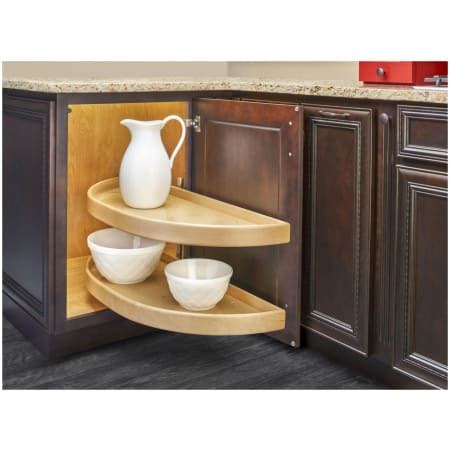 Rev A Shelf LD 4NW 882 32 1 Lazy Daisy Wood Double 2 Tier 32 Half Moon Pivot Slide Lazy Susan