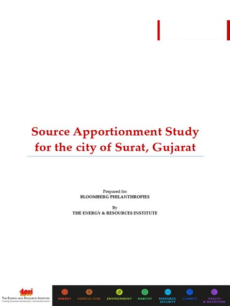 Surat Source Apportionment Study Pdf Air Pollution Particulates