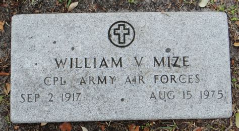 William Vincent Mize 1917 1975 Find A Grave Memorial