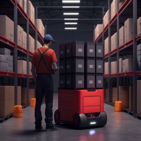 Ai Warehouse Robots Deeplearning Midjourneyai Uxdesign