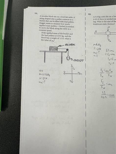 10th Grade Physics How Do You Solve This Friction Problem R